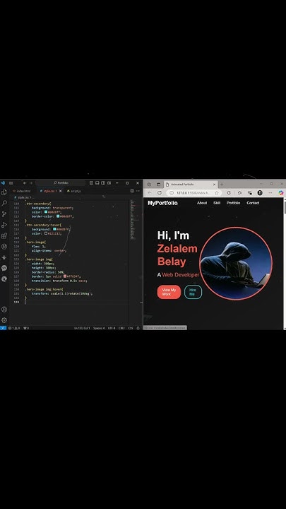 Animated Portfolio Portfoliowebsite Programming Coding Webdesign Htmlcss Webdevelopment 0492