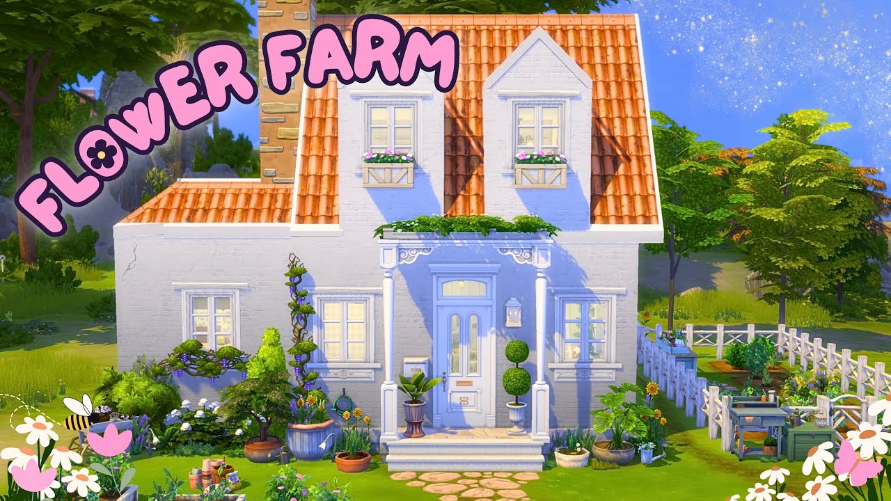 Sims 4 ASMR Build | Rustic Farm Cottage | No CC! - YouTube