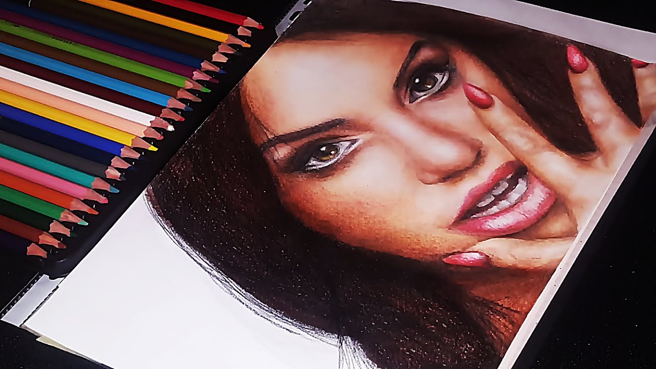 LALI ESPOSITO Realistic Speed Drawing (Time-lapse) - YouTube