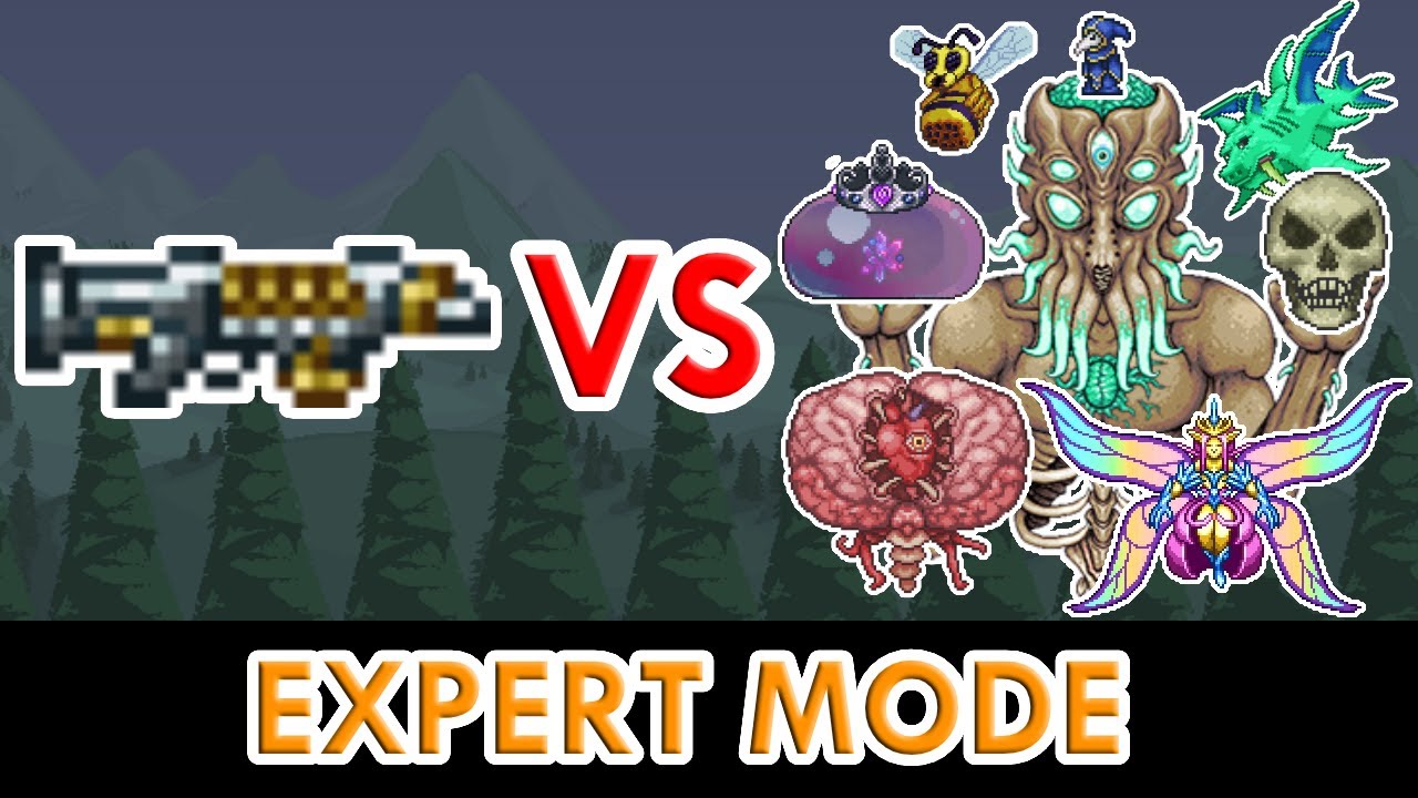 Terraria 1.4 - Coin Gun vs ALL Bosses (Expert Mode) - YouTube