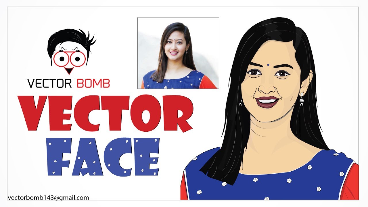 How to Draw(Girl) Vector Face in Adobe Illustrator CC 2017 Tutorial ...