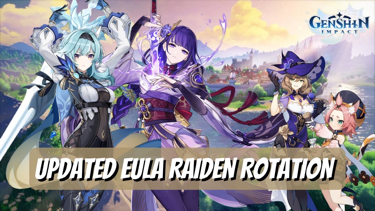UPDATED - Eula Raiden Team EASY Rotation with Lisa and Diona #shorts ...