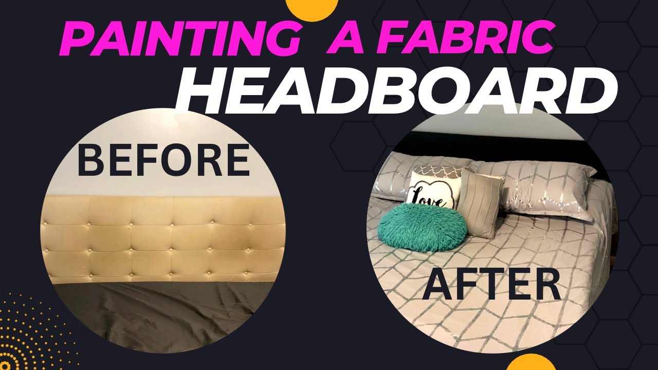 Fabric Painting!! My Headboard Was Totally Transformed! 😍 - YouTube