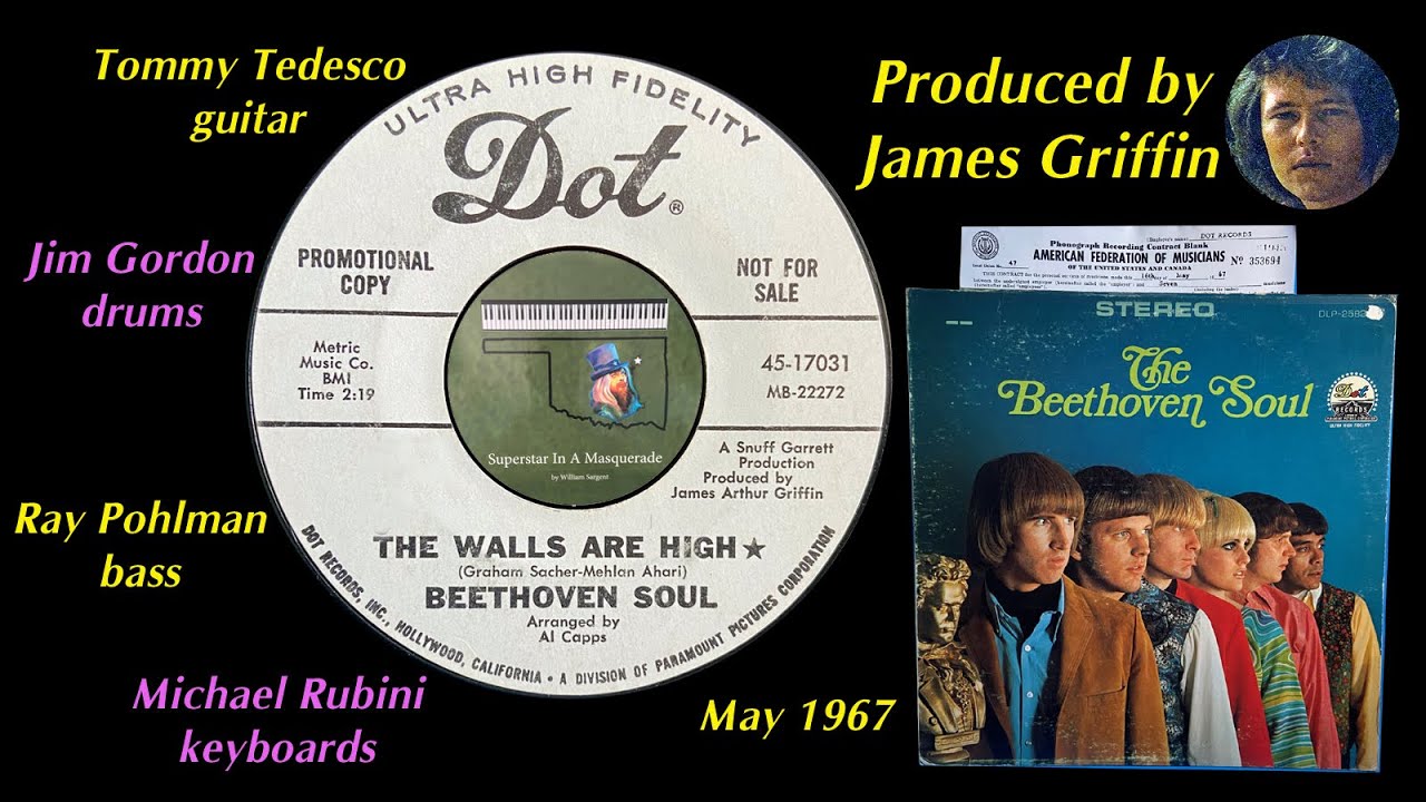 James Griffin producer Beethoven Soul "The Walls Are High" 1967 Jim ...