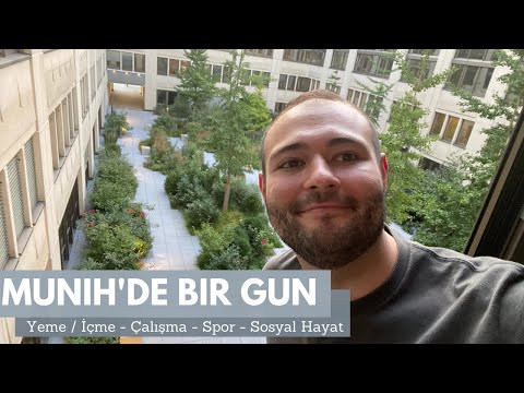 Münih'te bir gün - Almanya Vlog - Yeme / İçme, Çalışma, Spor, Sosyal Hayat 2021