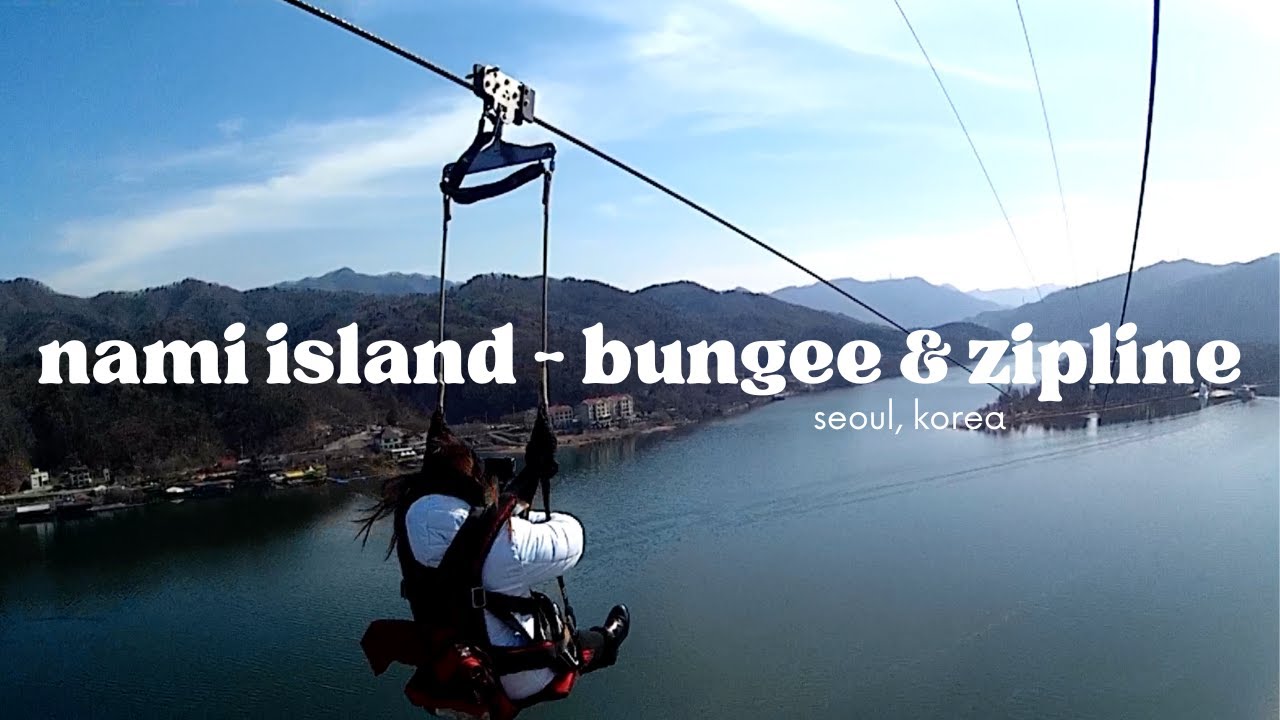 Seoul, Korea - Nami Island in Winter Part 1 (Bungee Jump & Zipline ...