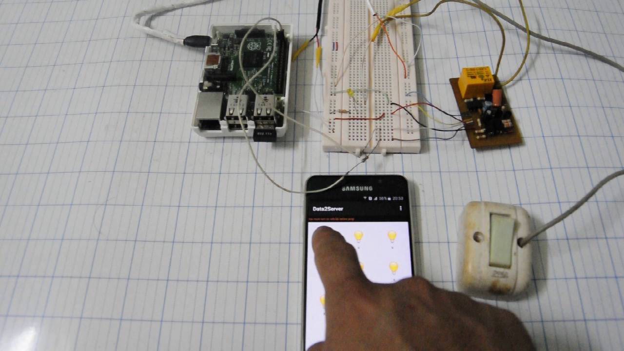 remote light switch by phone - YouTube