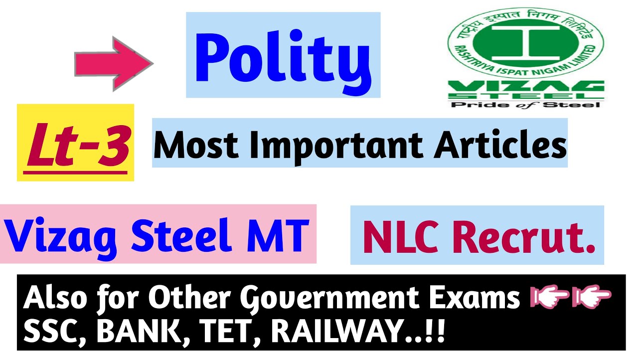 Indian Polity II Most Important Articles in Constitution - YouTube
