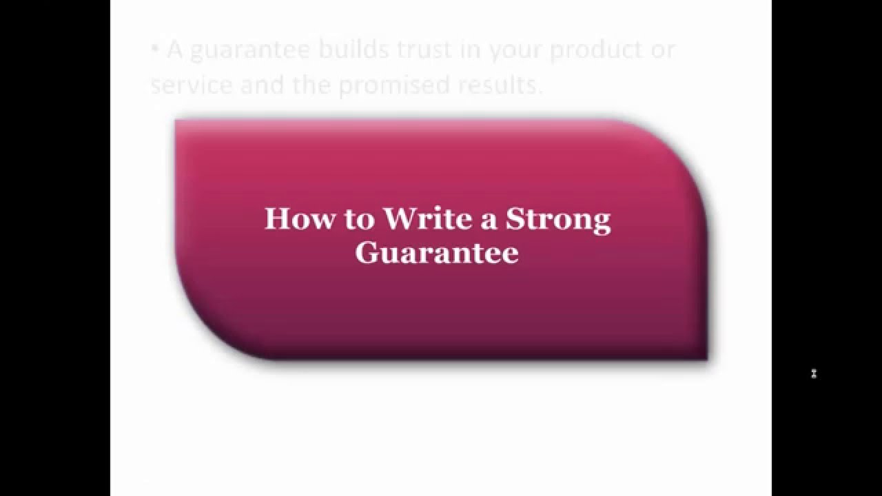 How to write powerful guarantees - YouTube