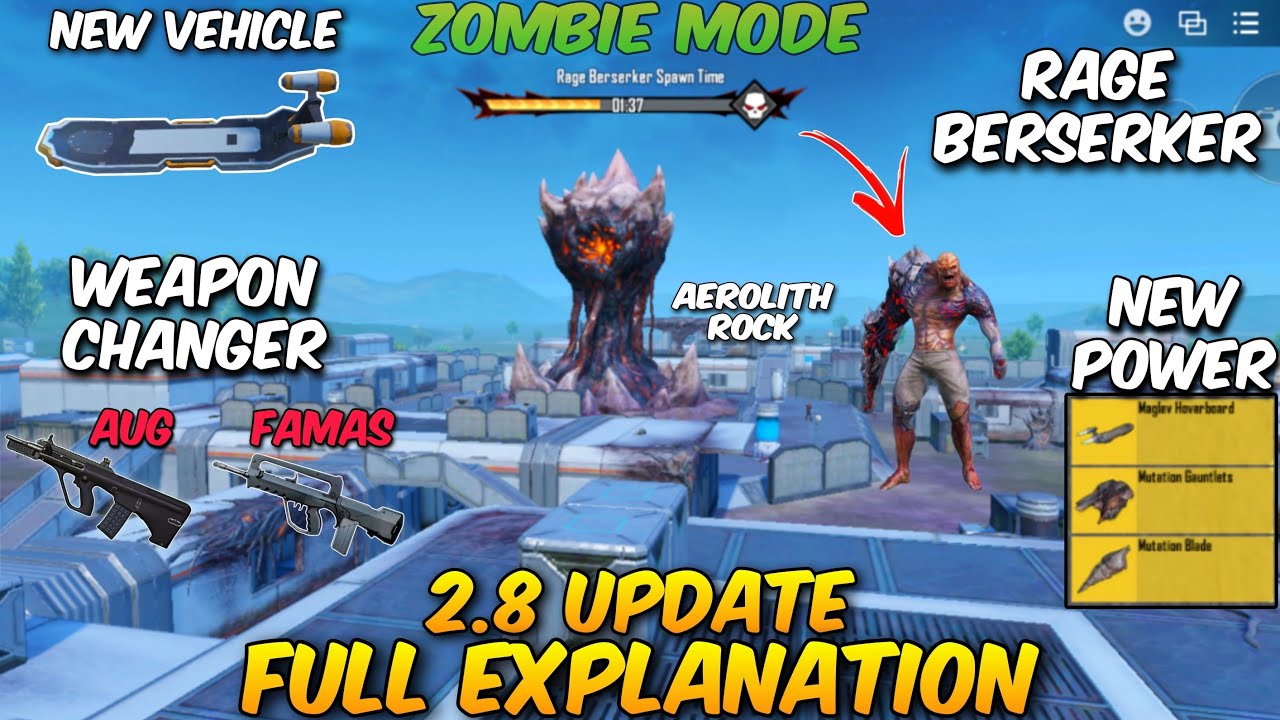 Bgmi New Zombie Edge 2.8 Update Zombie's Tips & Tricks | Bgmi 2.8 ...