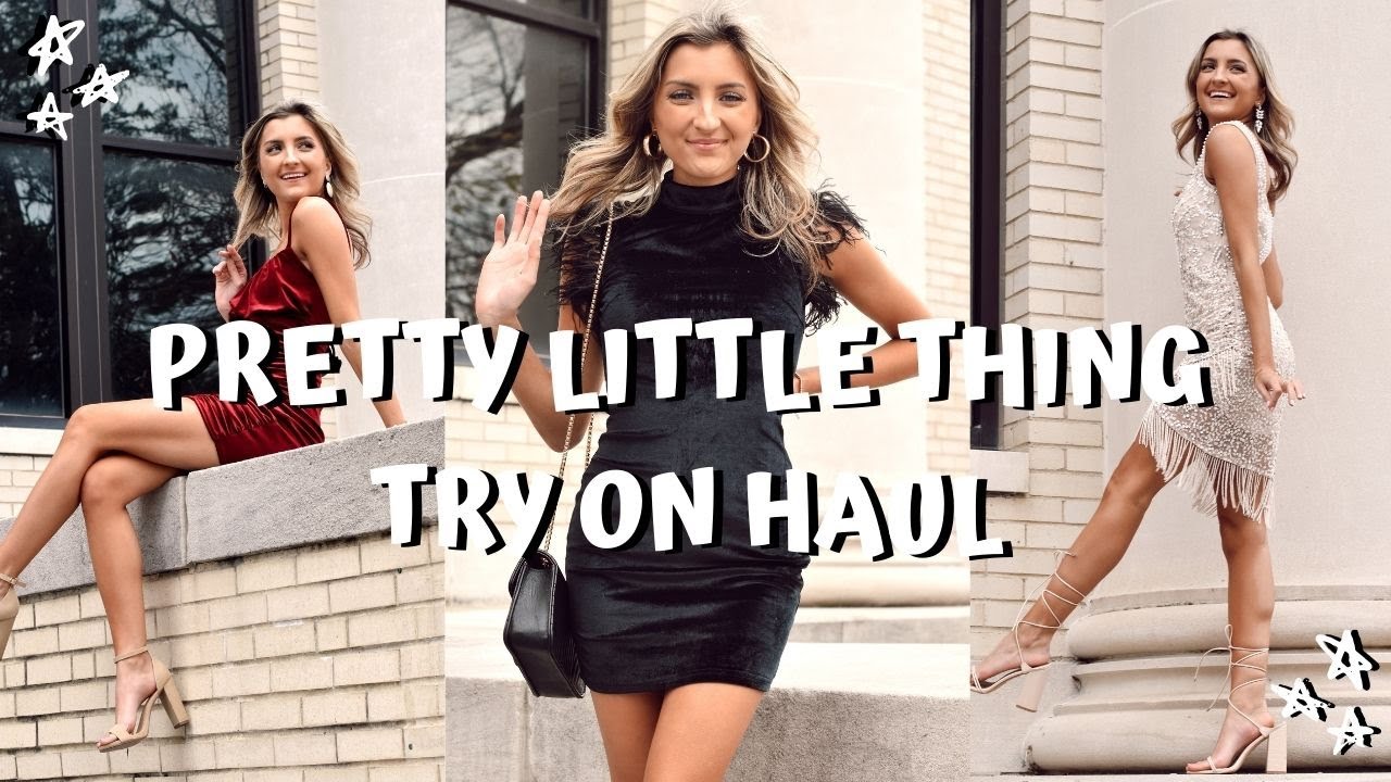 PRETTY LITTLE THING TRY ON HAUL // basics, loungewear, and holiday ...