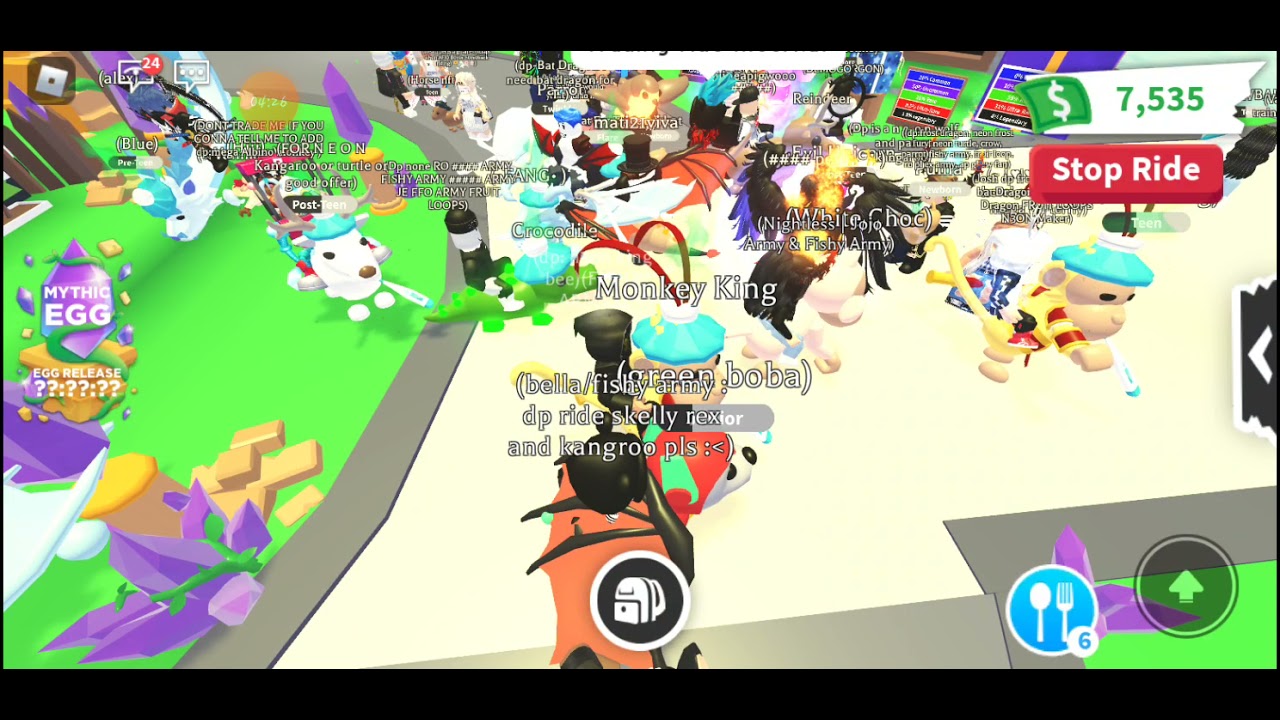 I TRADED THE FLY RIDE KING MONKEY (Adopt Me!) - YouTube