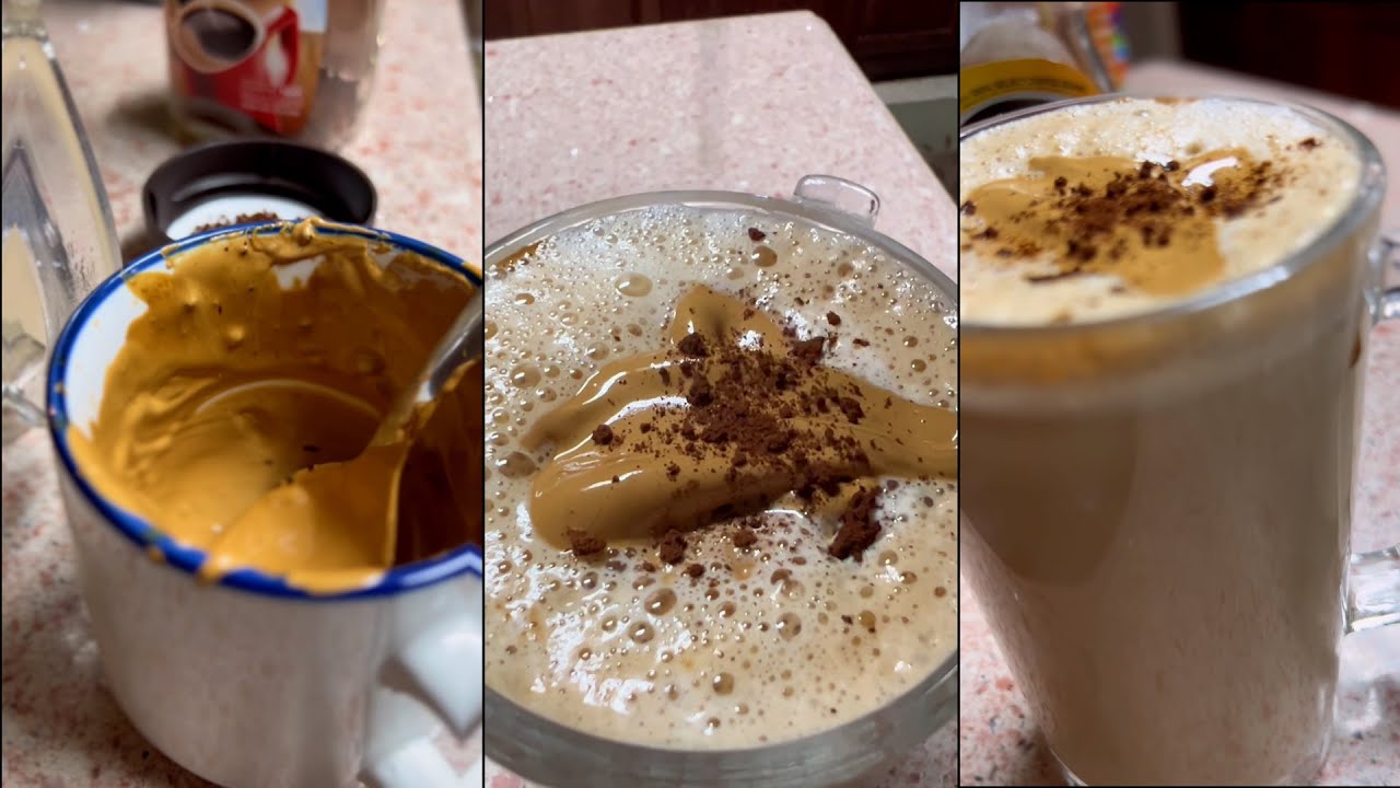 Desi cappuccino | How to Make Hand Beaten Coffe | Quick & Easy Whipped ...