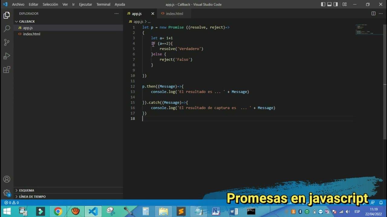 Callbacks y Promesas en javascript. - YouTube