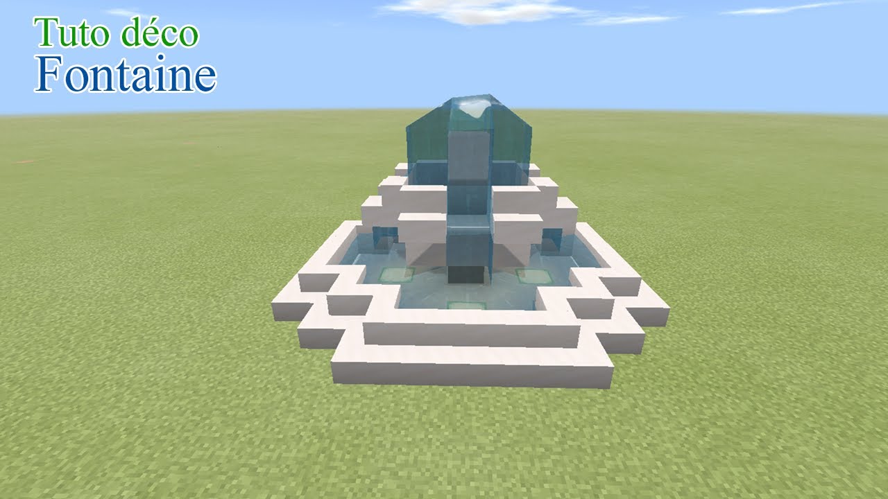 TUTO DECO : FONTAINE REALISTE MINECRAFT - YouTube