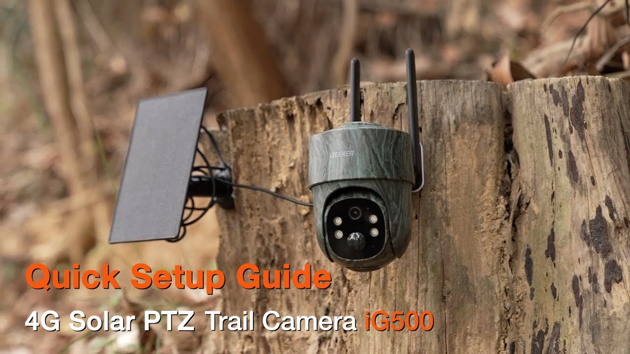 iZEEKER 4G LTE Cellular Solar Trail Camera iG500: Unboxing & Quick ...