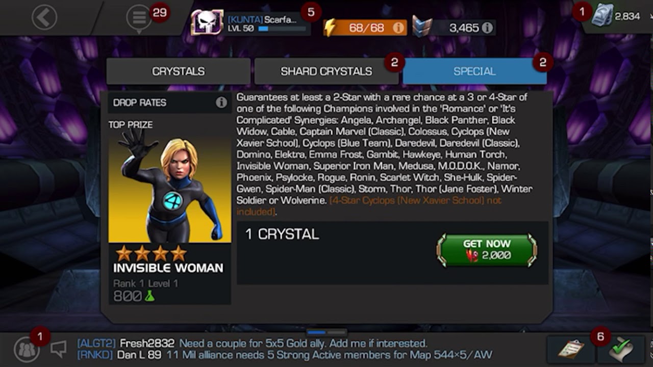 Mcoc 4 crystal opening - YouTube
