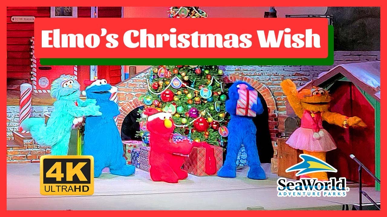 Elmo's Christmas Wish SeaWorld Orlando 2021 4K - YouTube