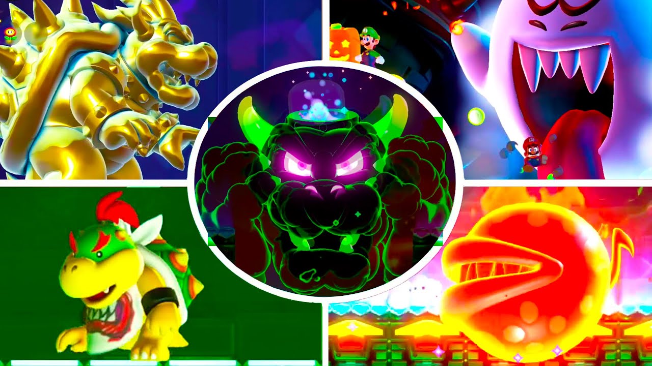 Super Mario Bros. Wonder - 4 Players All Bosses (Co Op Multiplayers ...