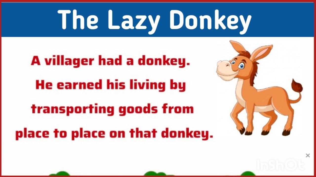 Learn English Through Story | The Lazy Donkey - Moral Story | Spoken ...