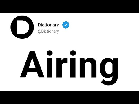 Airing Meaning In English - YouTube