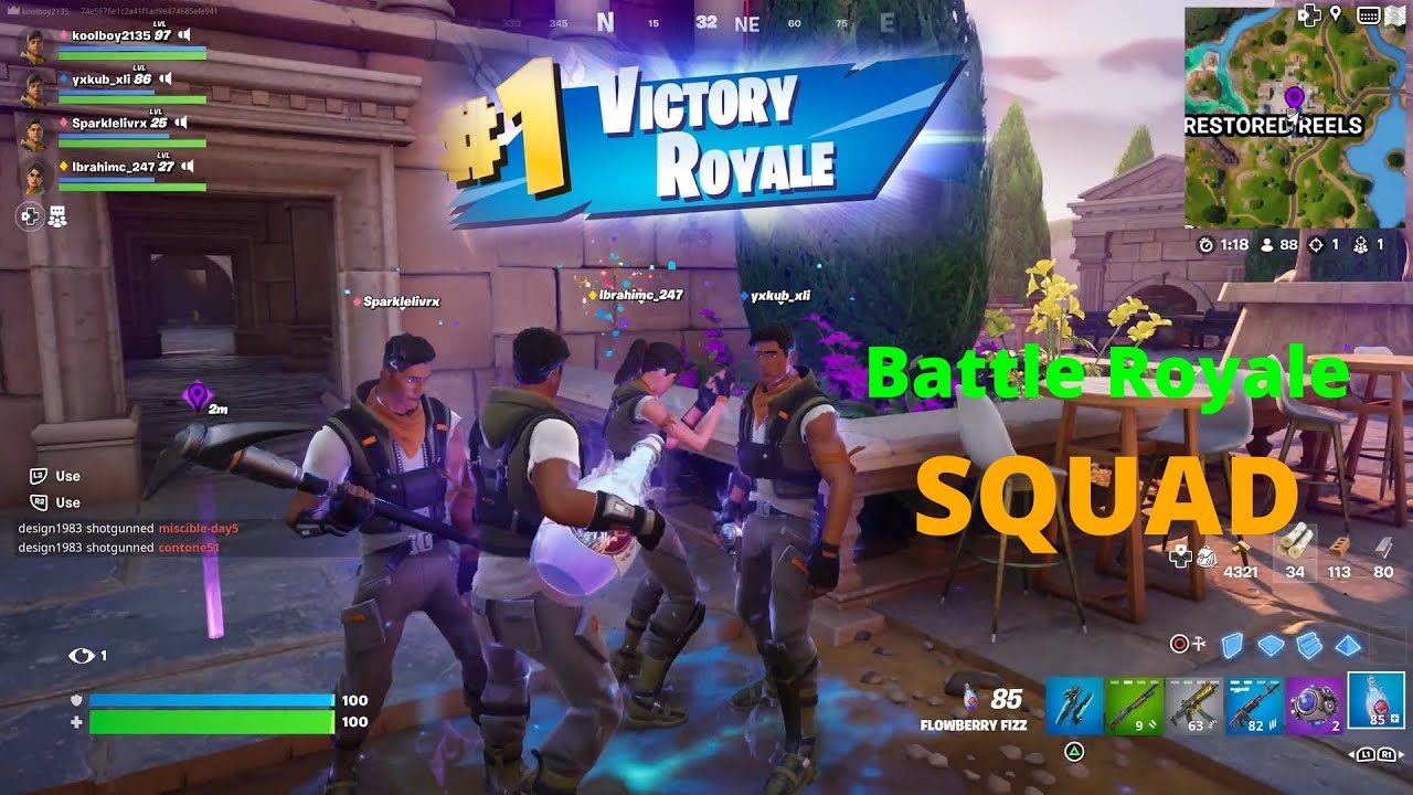 Fortnite Battle Royale Squad Win Gameplay Highlights (Default skins) # ...