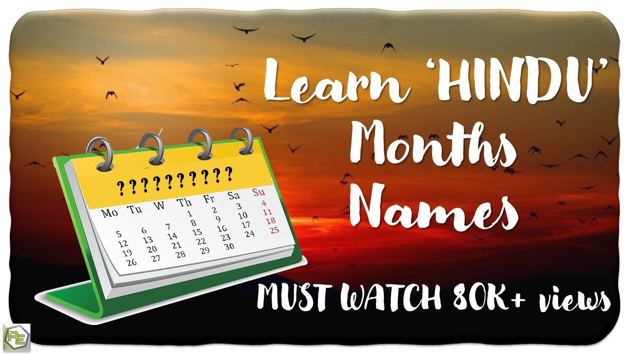 Hindu Months Names | हिन्दी महीनों के नाम | Hindu mahino ke naam ...