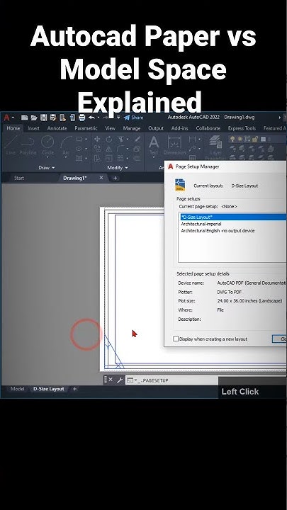 Autocad Paper vs Model Space Explained - YouTube