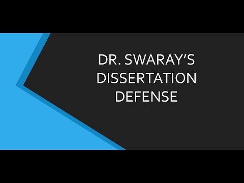 Dr. Swaray's Dissertation Defense - YouTube