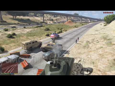 GTA V TM-02 Khanjali Tank Rampage + 10 Star Escape (RDE 4.0.4)