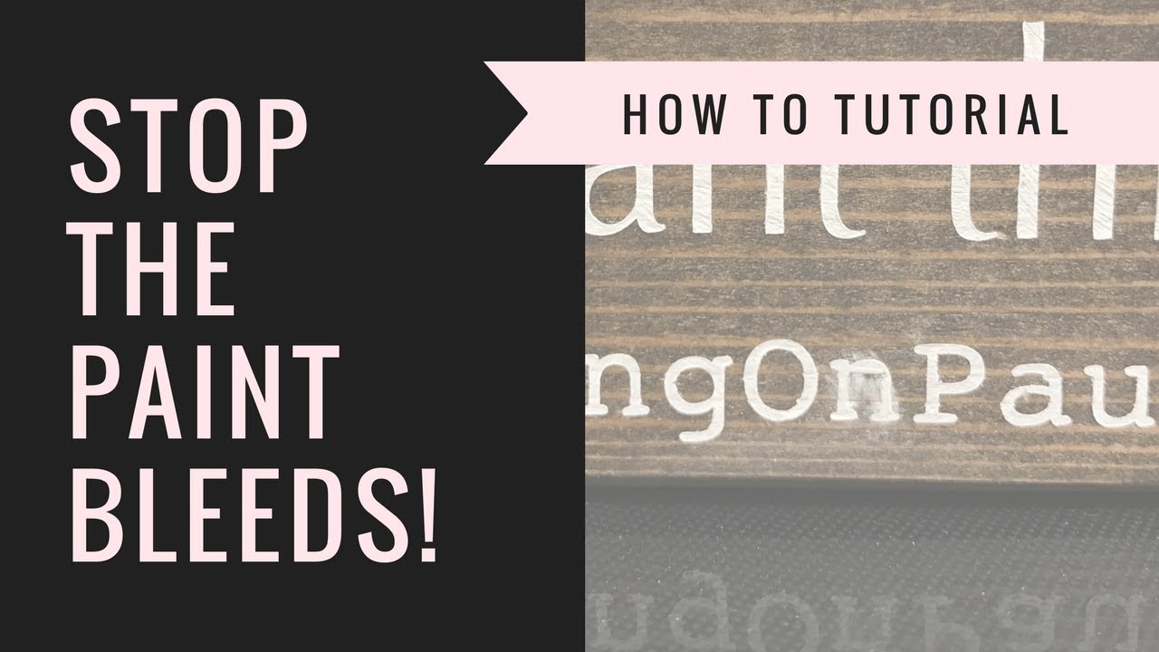 Stenciling Methods How to Avoid paint bleeds - YouTube