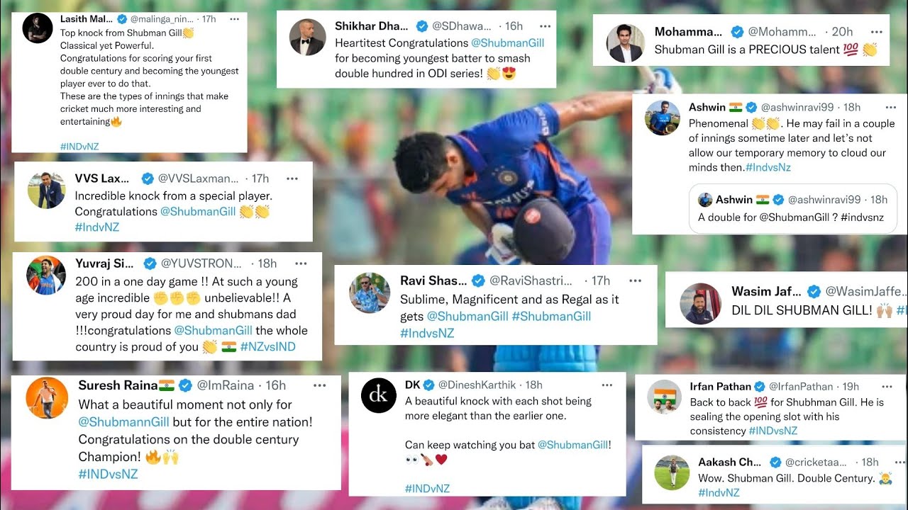 Lot of Cricketers tweet on shubman gill for 208 innings | Cricketers ...