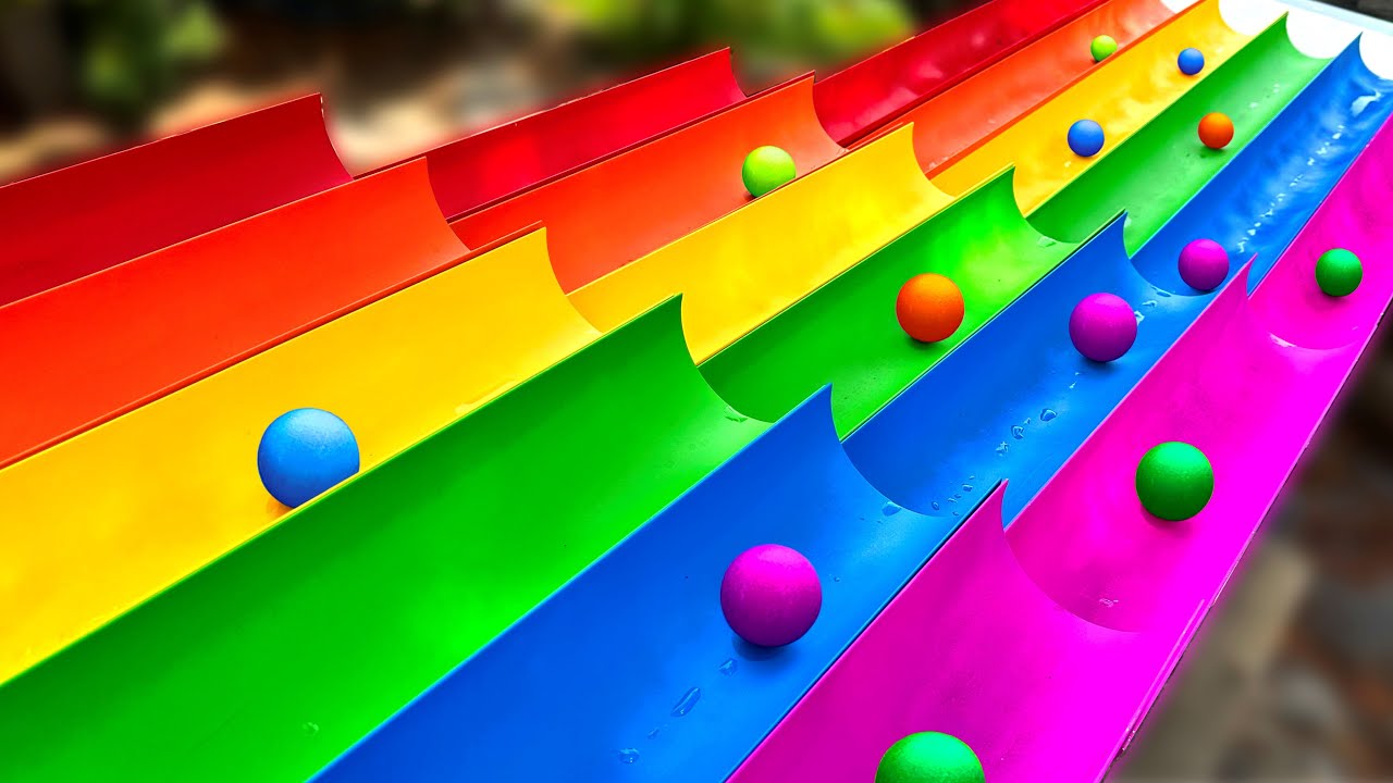 Marble Run Asmr Rain Gutter Rainbow Amakandu - YouTube
