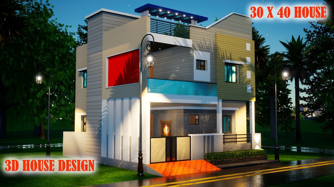 30*40 duplex house plan - 3 bedroom duplex house design – manis home ...