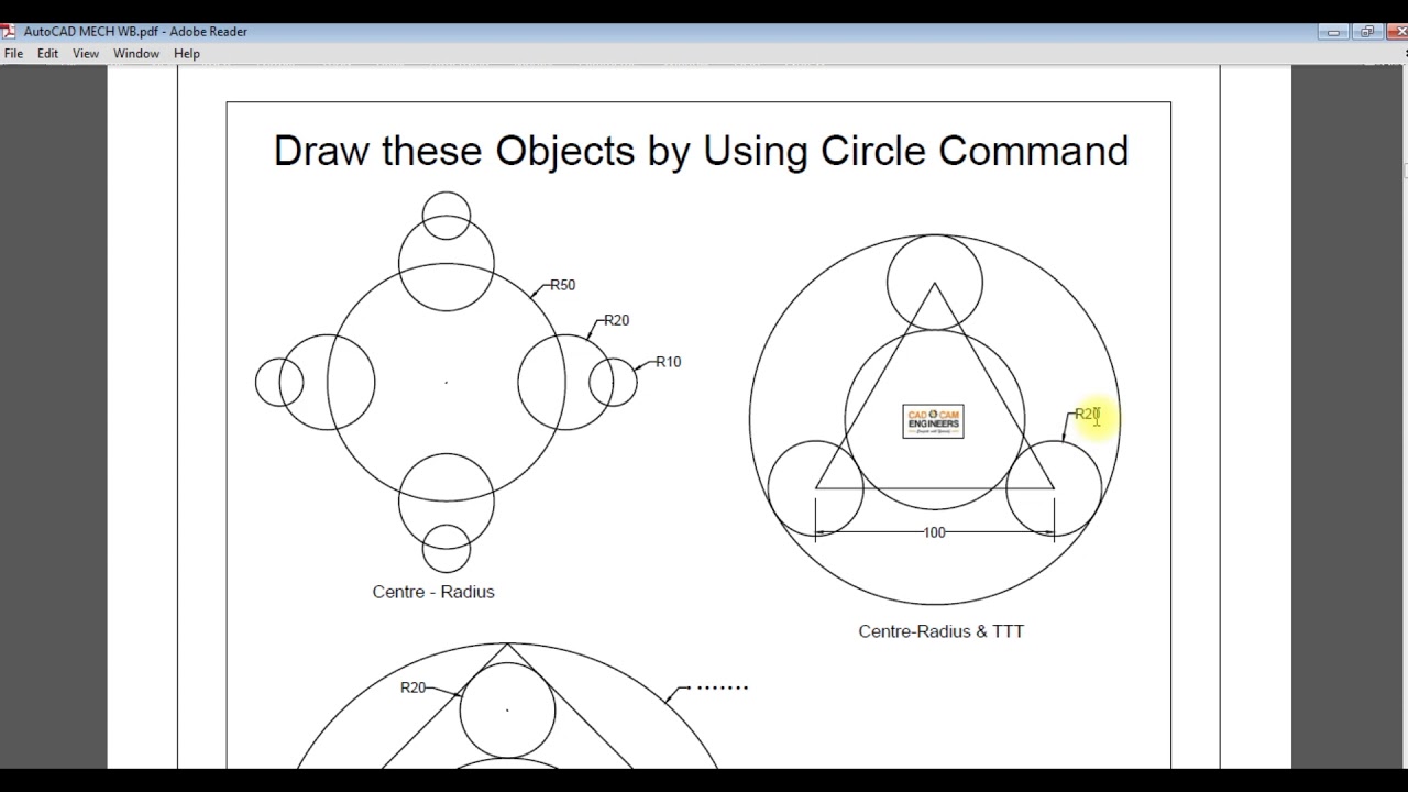AutoCAD Circle Command With Example In HINDI YouTube autocad-circle-command-with-example-in-hindi-youtube