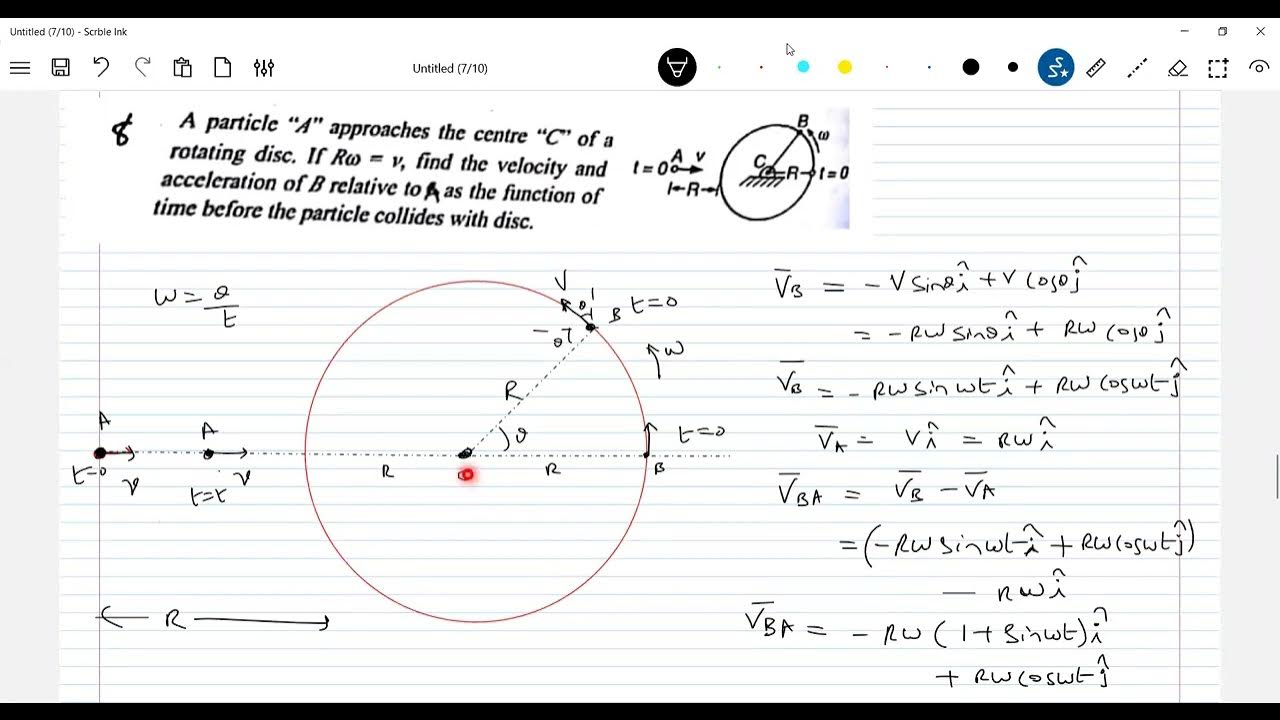 5) Physics | Kinematics of circular motion class 11 | Particle A is moving in a along a circle ...