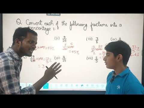 Convert each of the following fractions into a percentage: i) 47/100 ii ...