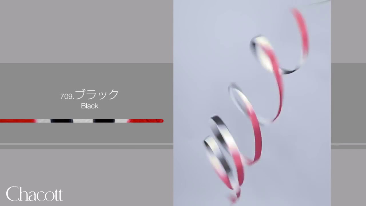 Chacott Rhythmic Gymnastic Ribbon 2016 Gradation Series 709 black - YouTube