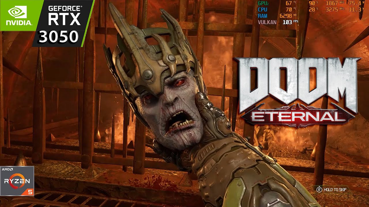 DOOM Eternal on RTX 3050 laptop 75W + Ryzen 5 5600h : All Graphics ...