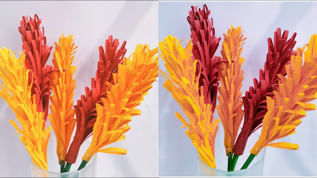 How to make Realistic| Paper flower making|Simple and Beautiful Paper ...