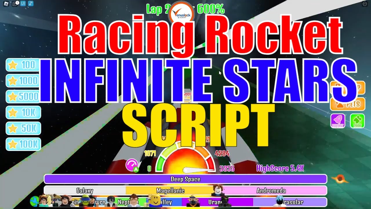 Racing Rocket Script GUI 2022 | Infinite Money | Infinite Stars | New ...