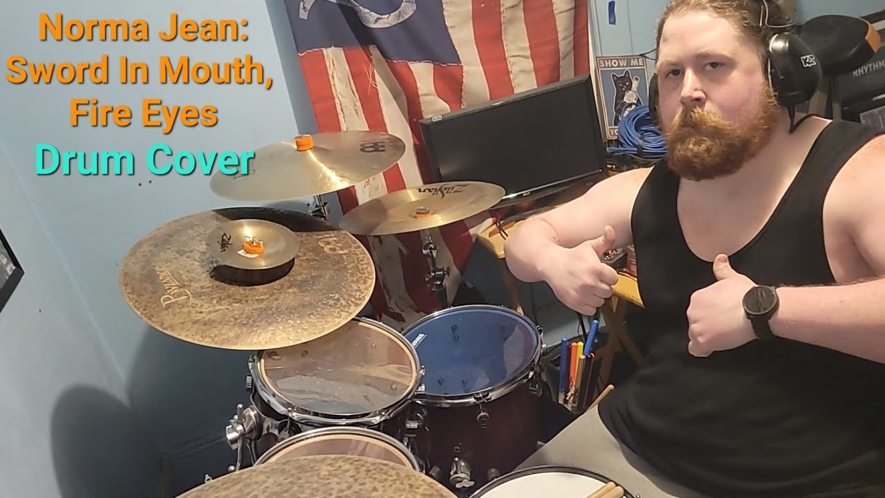 Norma Jean - Sword In Mouth, Fire Eyes Drum Cover - YouTube