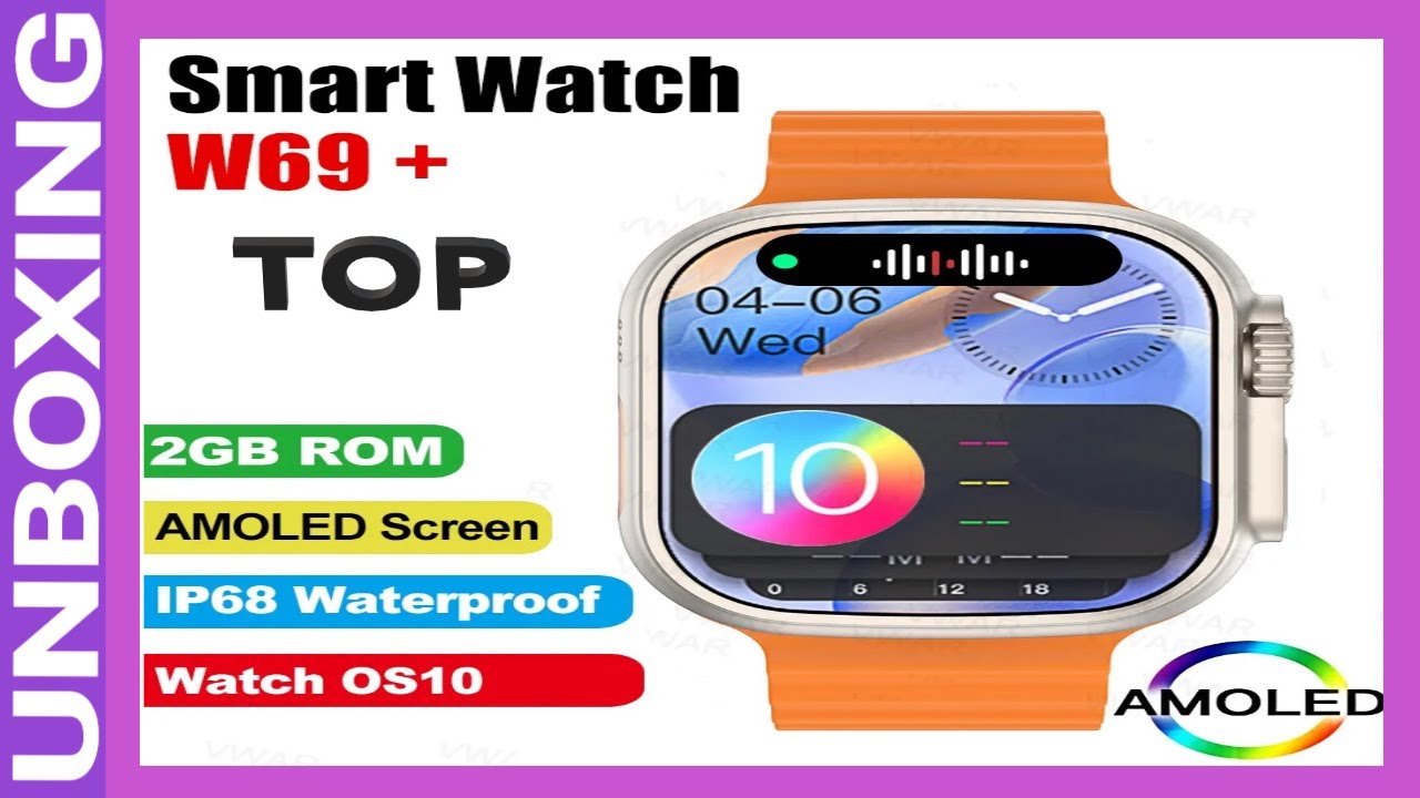 unboxing e configurazione W69 plus ultra smartwatch microwear clone ...