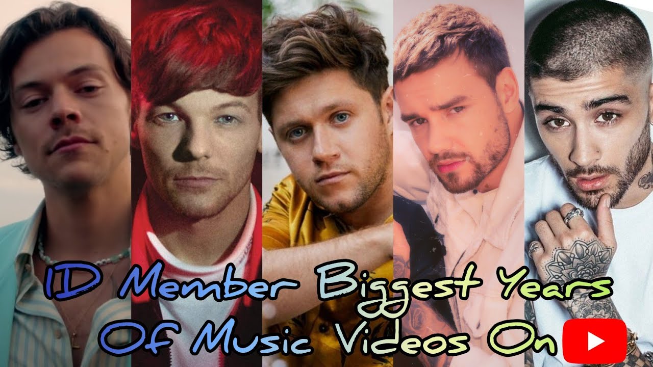 1D Member Biggest Years Of Music Videos On YouTube (Top 60) - YouTube