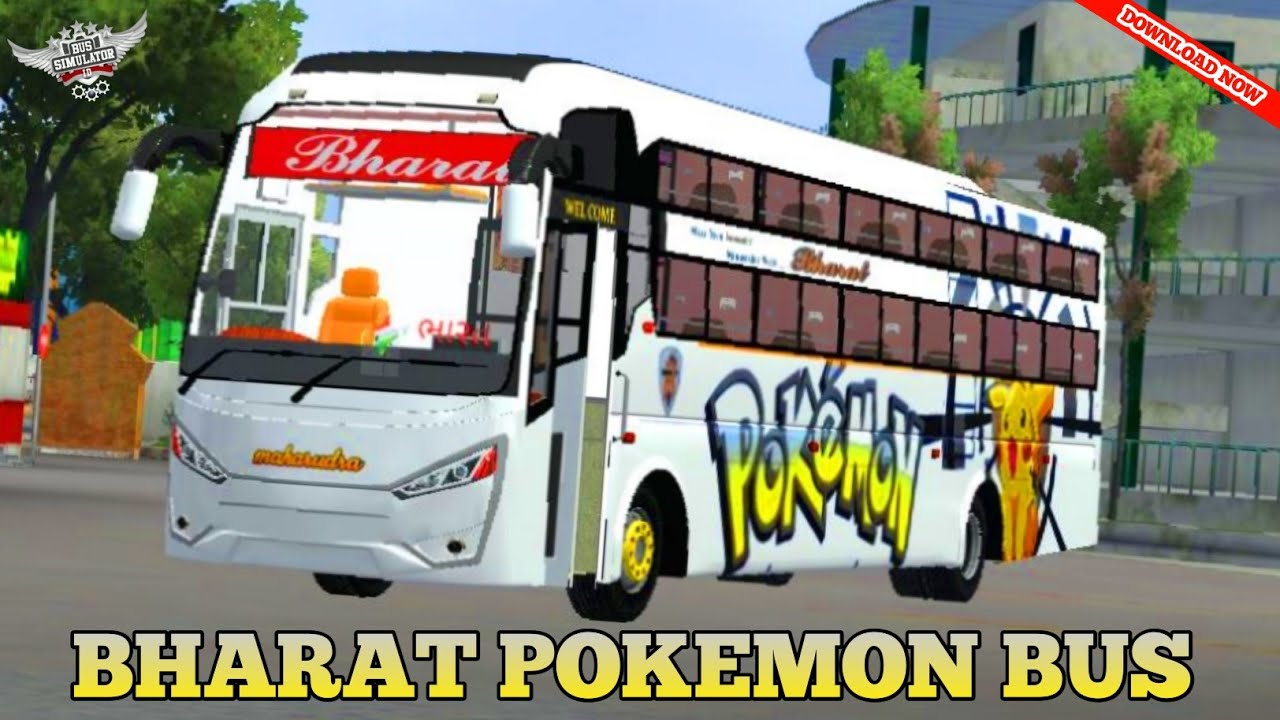 BHARAT TRAVELS POKEMON BUS LIVERY FOR NEXA BUS MOD DOWNLOAD NOW BUSSID ...