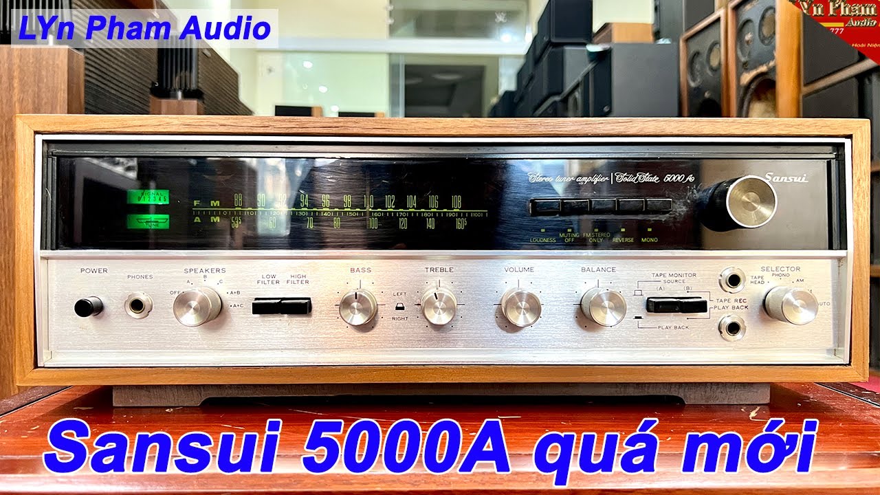 Amply sansui 5000A đẹp như mới ghép với loa mắt cáo cổ thì đúng trời ...