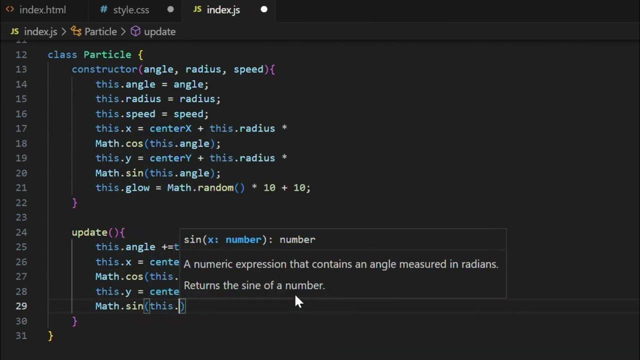 Particle Orbit Animation | HTML CSS JavaScript #coding - YouTube