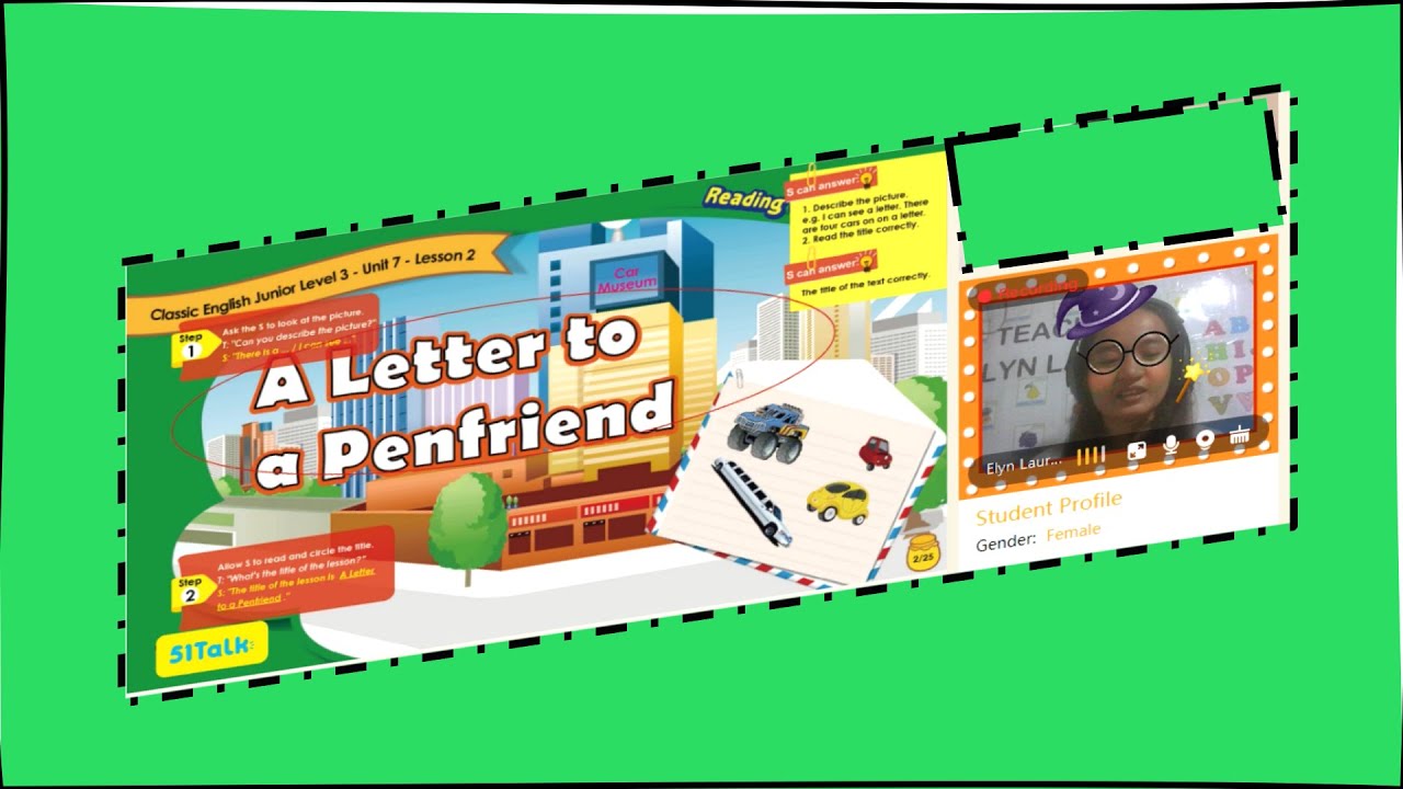A Letter to a Penfriend | 51Talk Lesson - YouTube