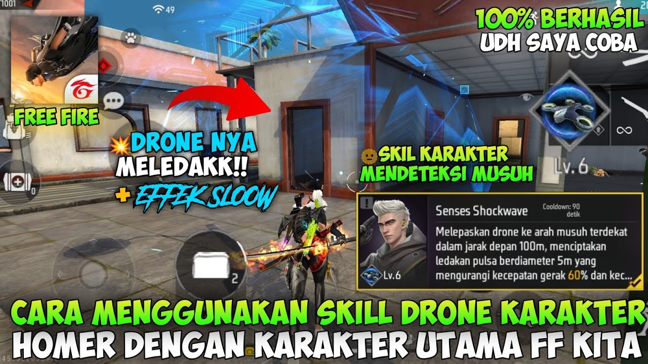 CARA MENGGUNAKAN SKILL DRONE HOMER DI KARAKTER UTAMA KITA || TUTORIAL ...