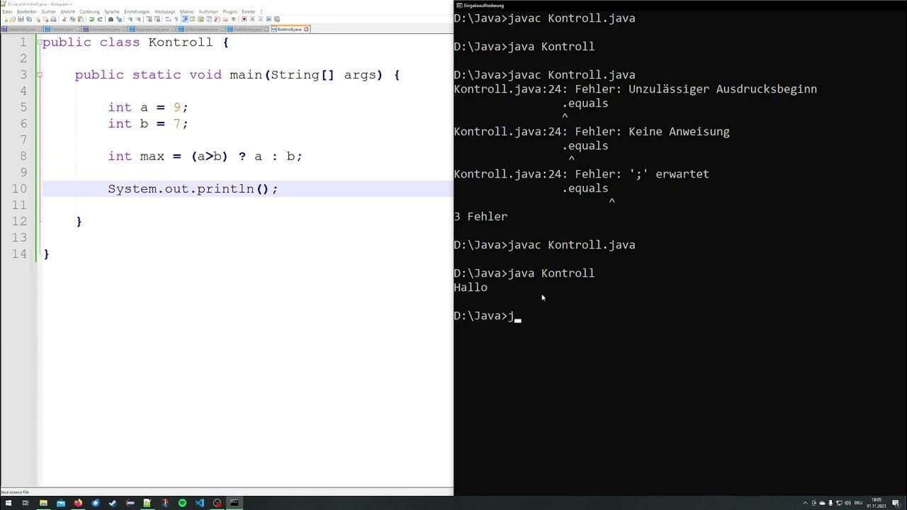 Programmieren in Java 1: Video 19.4 | Kontrollstrukturen ...